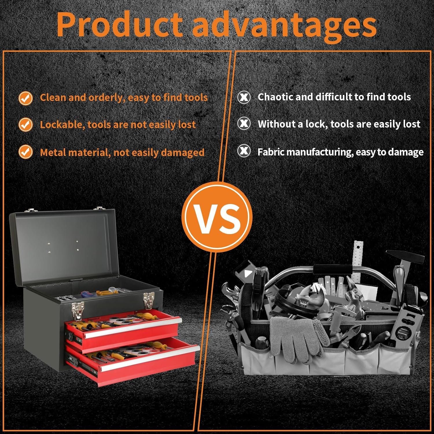 2 Drawers Portable Steel Tool Box Review